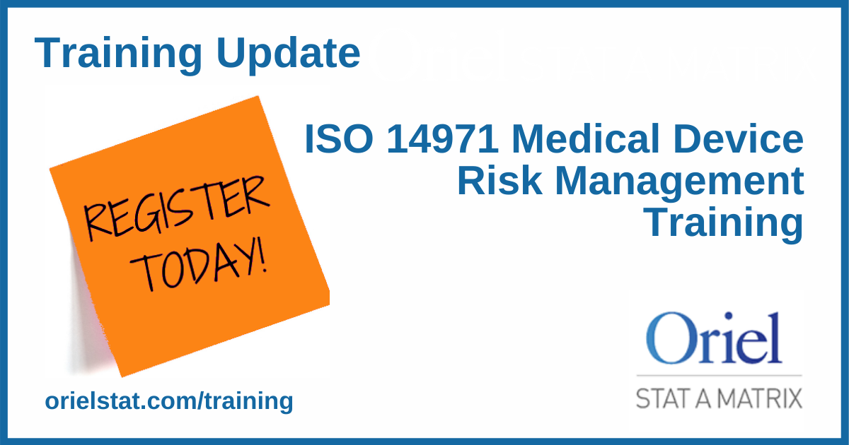 ISO 14971 Risk Management Training | Oriel STAT A MATRIX